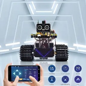 KEYESTUDIO Robotický tank Caterpillar V3.0 / Arduino STEM stavebnice /