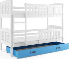 Falco Patrová postel Kuba s úložným prostorem, bílá/modrá