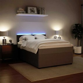 Box spring postel s matrací světle šedá 140x190 cm samet 3290034
