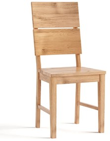Bílý nábytek Dubová židle 02, masiv