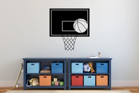 Lepy.cz Samolepka na zeď Basketball - Koš Velikost (šířka x výška): 50x52cm, Barevná varianta: Ledová modrá