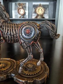 Steampunková socha Italfama Mechanical horse