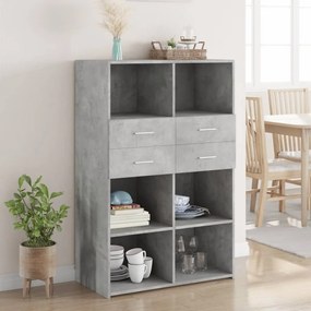 Skříň highboard betonově šedá 80x42,5x124 cm kompozitní dřevo