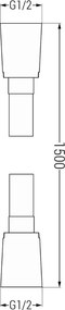 Mexen sprchová hadice 150 cm, růžové zlato - 79450-60