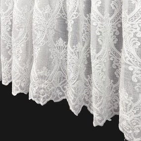 Voálová Luxusní vyšívaná záclona bílá Versailles White metráž Ervi 3634-11