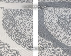 ELLE Decoration, Kusový koberec Gemini 106023 Silver z kolekce Elle – na ven i na doma, 80x150, šedá, chodba / předsíň