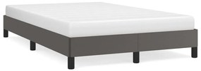 Rám postele šedý 120 x 190 cm umělá kůže - Default Title