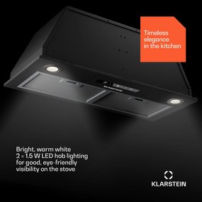 Klarstein Paolo 72, vestavná digestoř, 72 cm, 520 m³/h, LED Touch, A++
