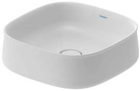 Duravit Zencha - Umyvadlo na desku 42x42 cm, bez přepadu, DuraCeram, WonderGliss, matná bílá 23734232791