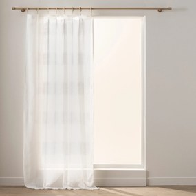 Záclona na dřevěných průchodech DALTON BLANC, 140 x 240 cm