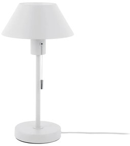 Bílá stolní lampa s kovovým stínidlem (výška 36 cm) Office Retro – Leitmotiv