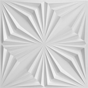 Obkladové panely 3D PVC BRILLANT D126 bílý, cena za kus, rozměr 500 x 500 mm, BRILLANT bílý, IMPOL TRADE