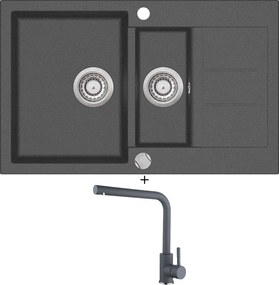 SET Aquastone ATLAS 70 tmavě šedá + Aquastone AQ 4581 tmavě šedá