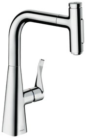 Hansgrohe Metris Select M71, kuchyňská páková baterie s vytahovací sprškou, chromová, HAN-73822000