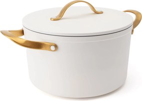 Elmich Nepřilnavý keramický hrnec Zen Ø 24 cm - krémovo zlatá