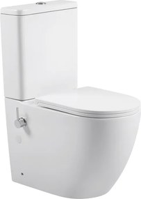 Erga Siena, WC kombi mísa 620x380x820 mm, Rimless + funkce bidetu + toaletní sedátko, bílá lesklá, ERG-V03-SIENA-RIM-BID-WH