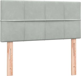 Box Spring Postel s matrací Světle šedá 90x220 cm Samet 3317553