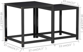 Čajové stolky 2 ks MDF černé 331658