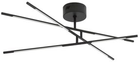 Stmívatelný LED lustr NOVA LUCE Raccio - černá, 30 W, 2100 lm, 840 mm, 255 mm, 140 x 60 mm