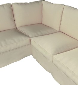 Potah na pohovku IKEA  Ektorp rohová barva krémová látka lesklé, pletený vzor