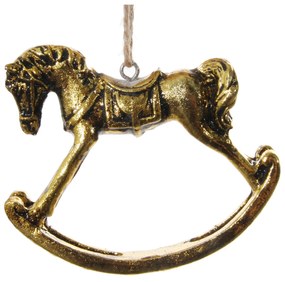 Houpací kůň zlatý 8 cm