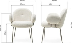 Čalouněné jídelní křeslo Fiori béžové