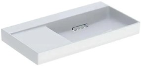 Geberit ONE - Umyvadlo 900x480x142 mm, skrytý přepad, bez otvoru pro baterii, vodorovný odtok, KeraTect, bílá 505.044.00.1