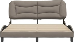 Rám postele bez matrace Hvar taupe 160 x 200 cm textil 3207783