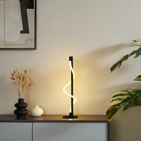 Moderní stolní lampa černá vč. LED s 3-stupňovým stmíváním - Twirl