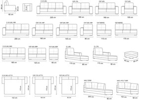 Kožená sedací souprava s rozkladem na každodenní spaní  ALEXIA