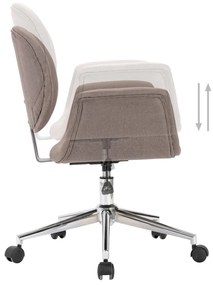 Otočné jídelní židle 2 ks taupe textil - Default Title