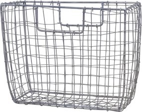Zinkový antik drátěný košík Fil de fer Basket L - 29*13*22cm