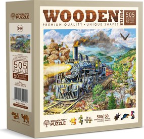 Wooden city dřevěné puzzle - železnice 505 dílků