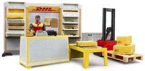 Bruder 62251 bworld DHL shop s paletovým vozíkem