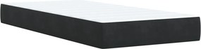 Box spring postel s matrací černá 90x200 cm samet 3286212