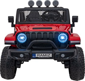 Ramiz Terénní autíčko OFF-ROAD 3.0 pro děti červené + dálkové ovládání + plynulý start + pásy + audio LED
