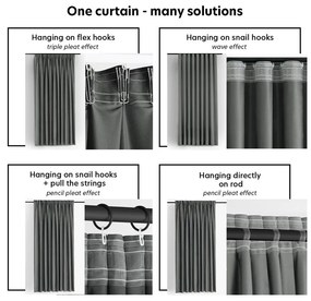 Tmavě šedý sametový dimout závěs 200x250 cm Velto – Filumi