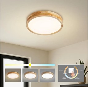 Brilagi - LED Stropní sv. WOODLINE LED/24W/230V 3000/4000/6000K dub pr. 30 cm