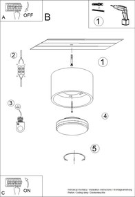 Sollux Lighting Stropní svítidlo MODO 1 béžové GX53