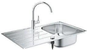 Grohe Dřezy - Set dřezu K200 a baterie BauEdge, kartáčovaná nerez/chrom 31562SD1