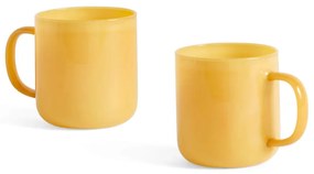 HAY Skleněný hrnek Borosilicate 2 ks, jade yellow