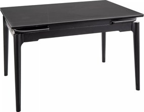 Jídelní rozkládací stůl Sento 120/180 cm keramika černý mramor/černý