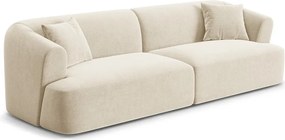 Béžová sametová pohovka 255 cm Campi – Cosmopolitan Design