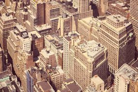 DIMEX | Vliesová fototapeta Obytné budovy v NY MS-5-2984 | 375 x 250 cm | bílá, béžová, hnědá