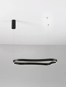 Matně černé hliníkové LED stmívatelné závěsné svítidlo Dussa – Nova Luce