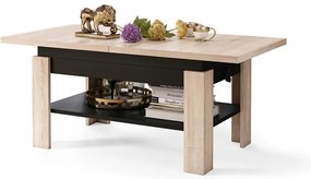 Rozkládací konferenční/jídelní stůl se zvedací deskou ROY dub sonoma/černá 5903631913372