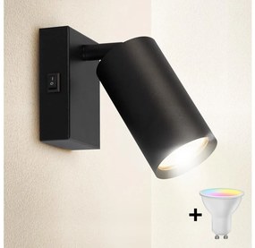 Brilagi - LED Stmívatelné nástěnné bodové svítidlo SELE 1xGU10/6,5W/230V černá BG1372+AI0414