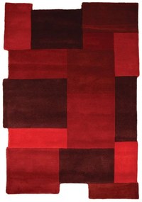 Flair Rugs koberce Ručně všívaný kusový koberec Abstract Collage Red ROZMĚR: 120x180