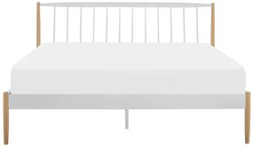 Kovová postel 180 x 200 cm bílá MAURS Beliani