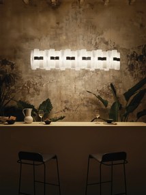 Slamp La Lollo white suspension linear 100, designové závěsné svítidlo, 70W LED 2700K stmívatelné, délka 93cm